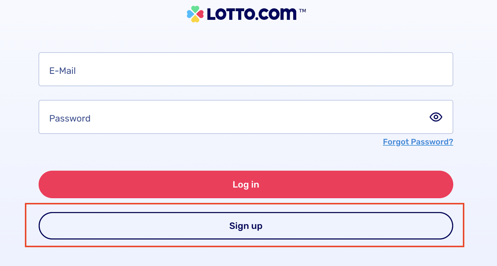 How do I create an account Lotto Inc